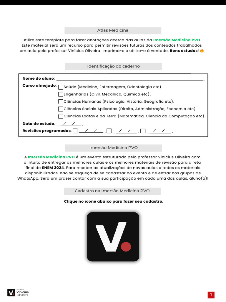 Atlas Medicina - Imersão Medicina PVO | PDF