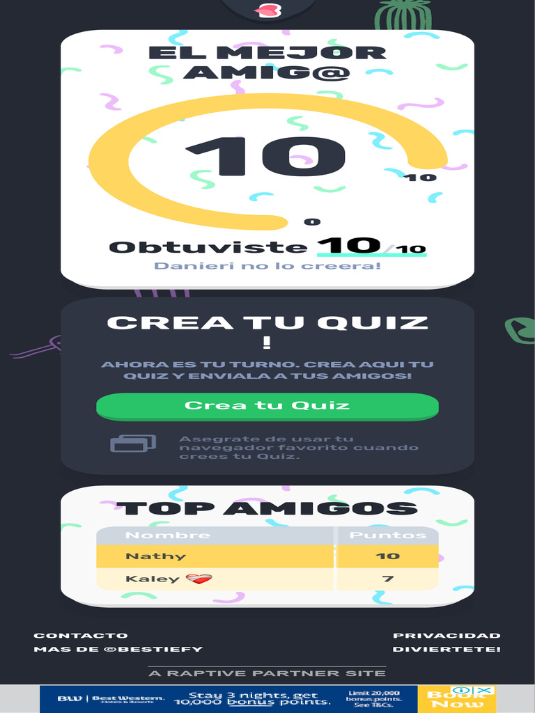 Beat This Quiz & Prove You'Re A Real Friend - Bestiefy | PDF
