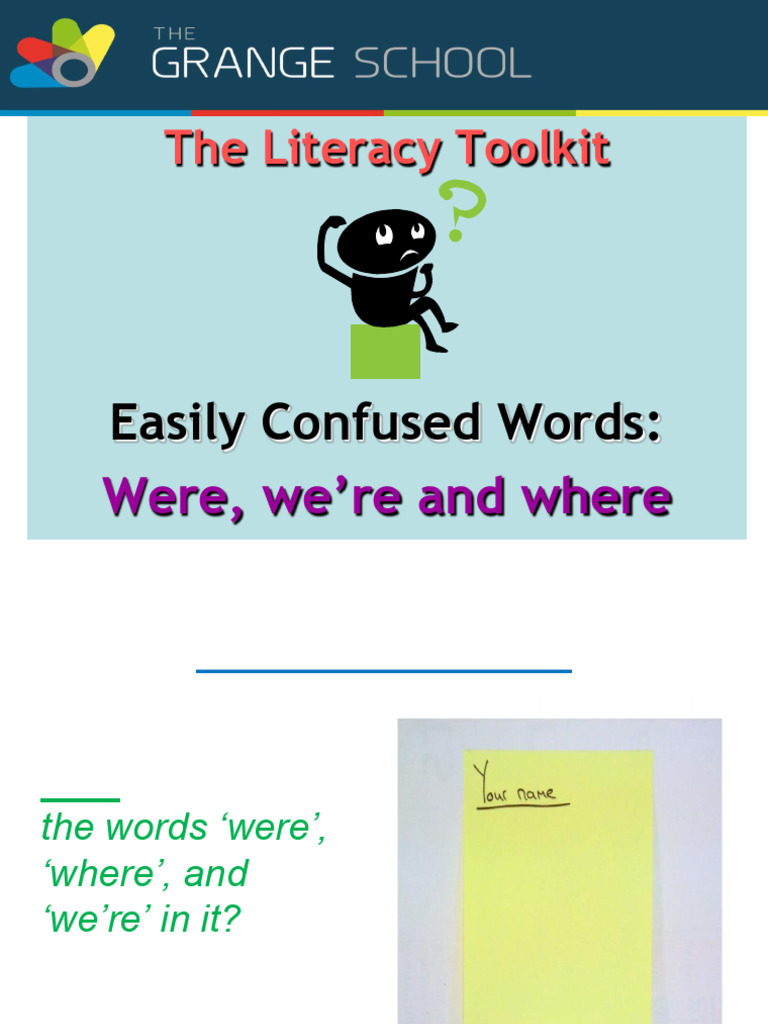 The Difference Between Were, We Re and Where. | PDF | Cognition ...