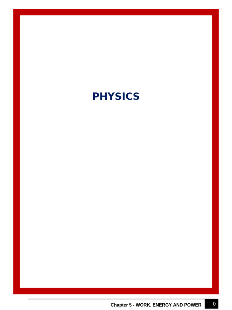 MODULE 4 Work Energy and Power | PDF | Force | Potential Energy