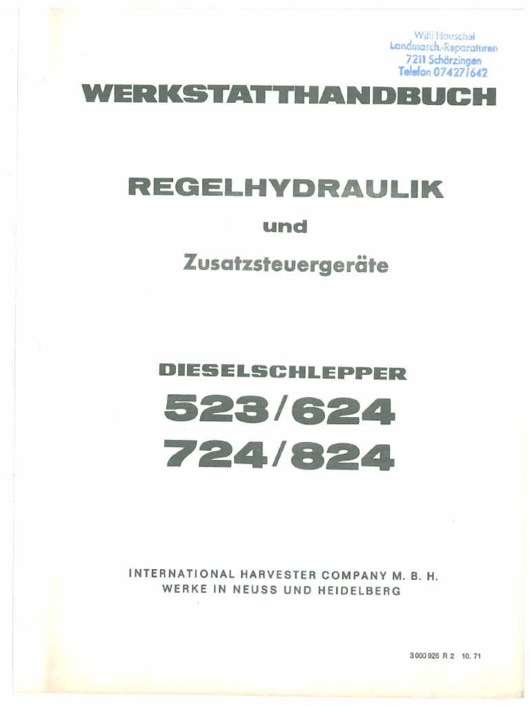 Hydraulik IHC 523 | PDF