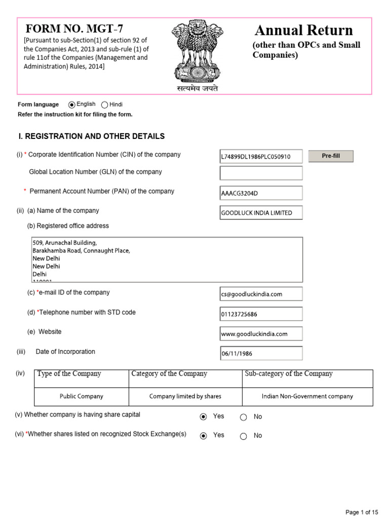 Annual Return 2020 21 | PDF | Securities (Finance) | Debenture