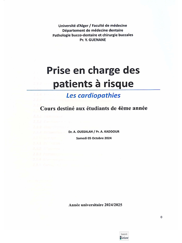 1er Cours Patho | PDF