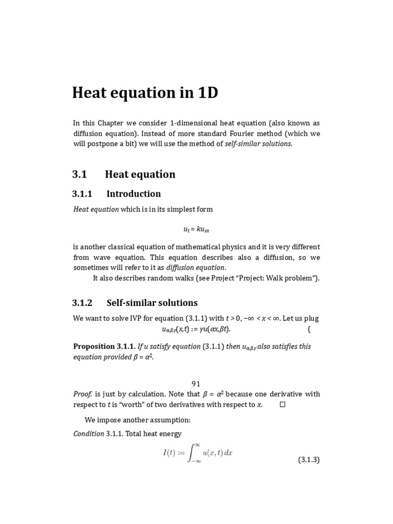 1D Heat Equation Term Pape | PDF | Boundary Value Problem | Equations
