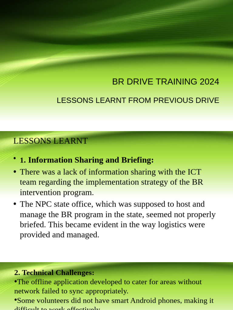 Lessons Learned | PDF | Information And Communications Technology | Computing