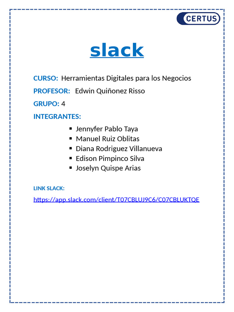 Slack GRUPO4 | PDF