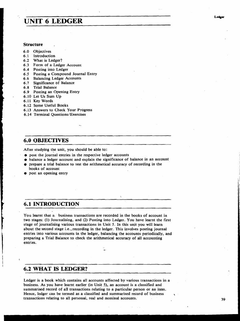 Unit-6 | PDF | Debits And Credits | Accounting