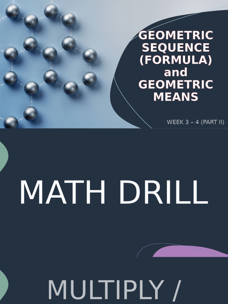 Geometric Sequences and Means Explained | PDF