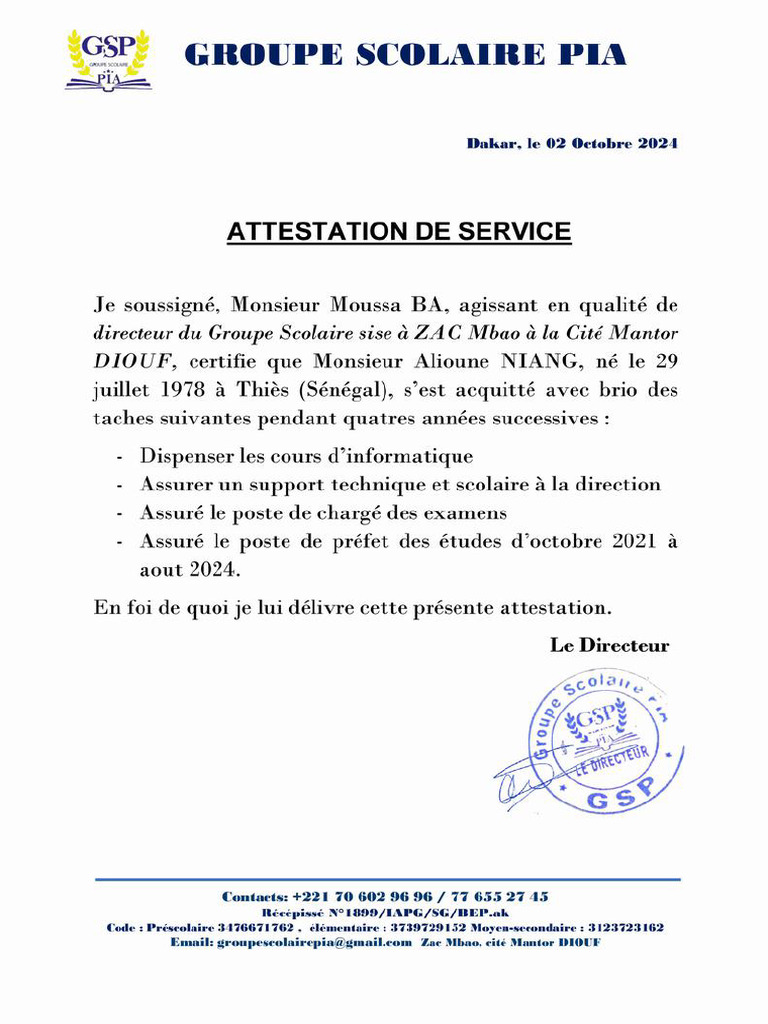 Attestations Et Acreditation | PDF