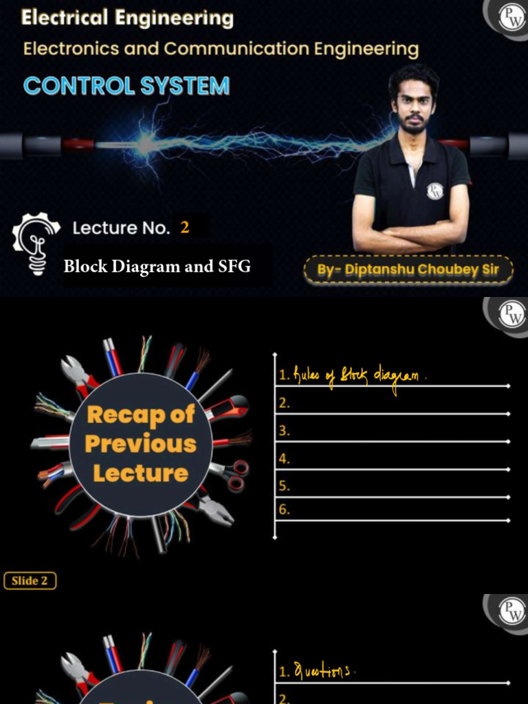 Block Diagram and SFG 02 - Class Notes (By Diptanshu Sir) | PDF