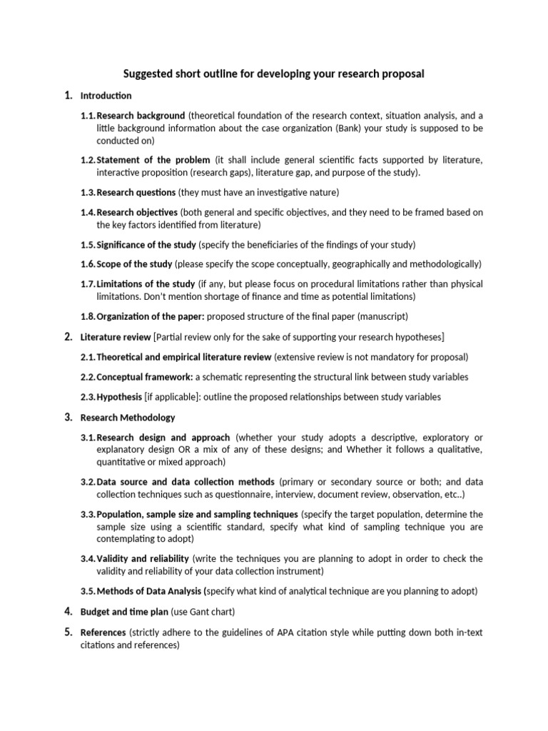 Proposal Outline 2024 Mul | PDF | Methodology | Hypothesis