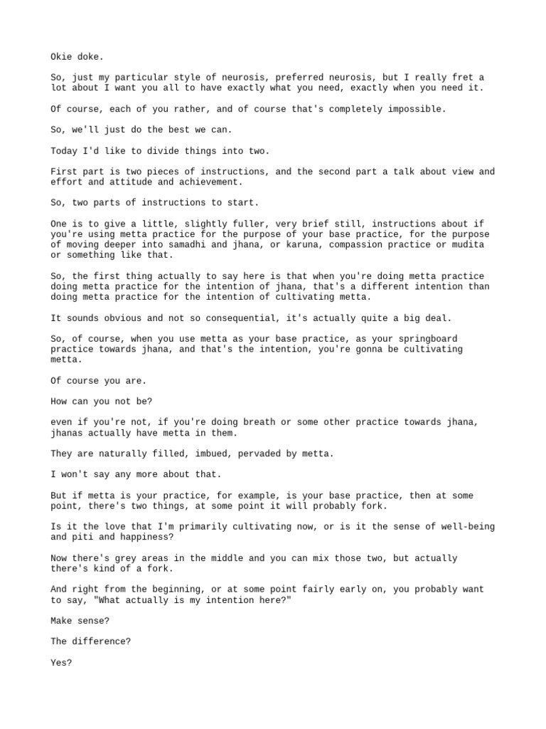 8 Metta Practice, and A Few Things About Piti (Instructions ...