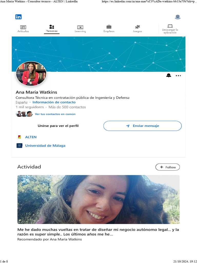 Ana Maria Watkins Linkedin | PDF | Ciencias Políticas | Esfera pública