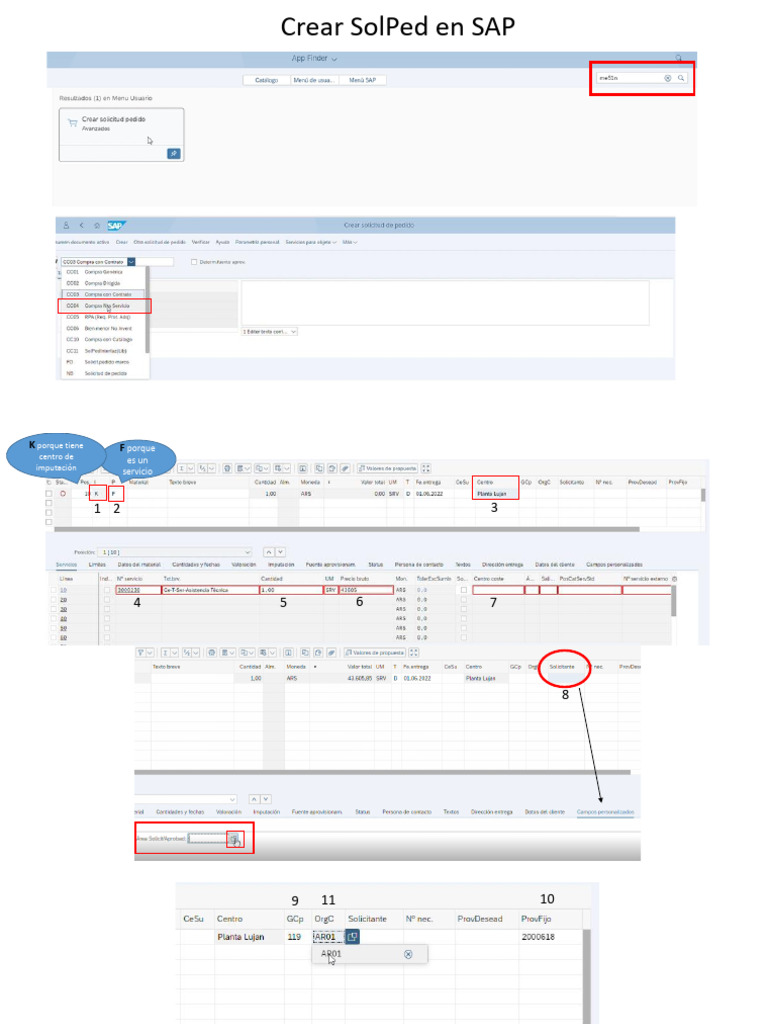 Crear SolPed en SAP | PDF | Informática