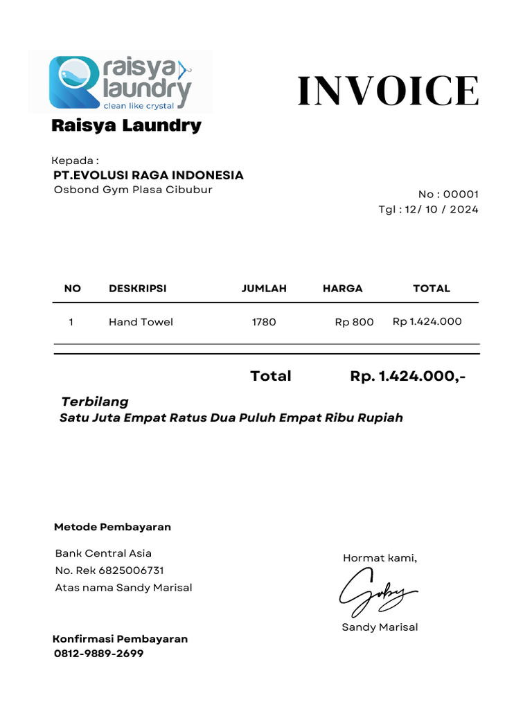Rekap Invoice Osbond Gym Cibubur | PDF