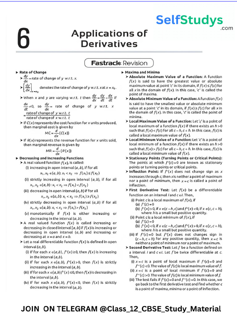 Application of Derivatives | PDF