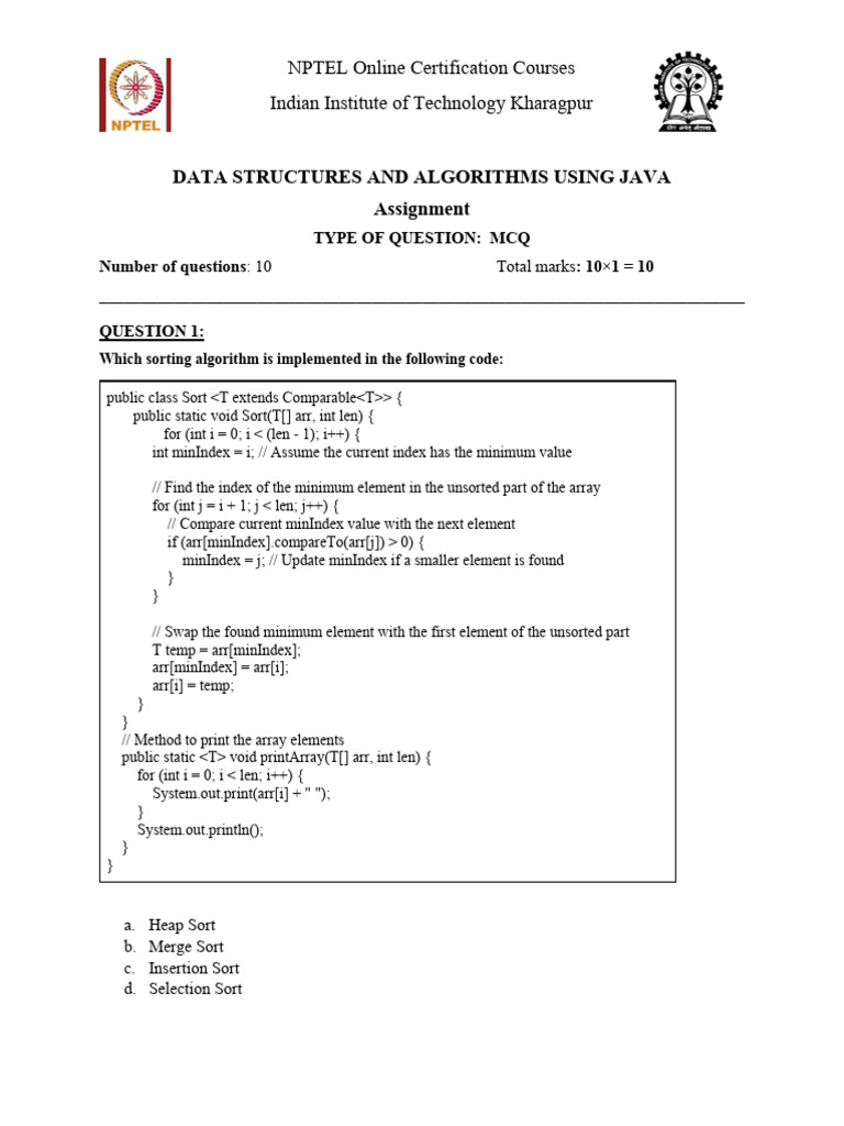 Week-11 Assignment_July_2024 | PDF | Programming Paradigms | Algorithms And Data Structures