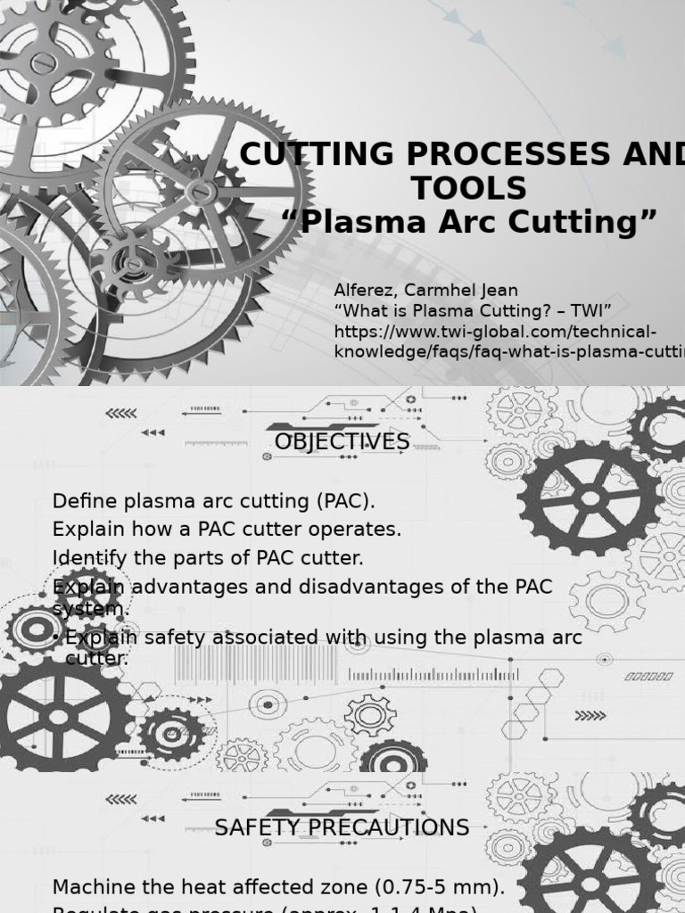 PLASMA ARC CUTTING | PDF | Electric Arc | Plasma (Physics)