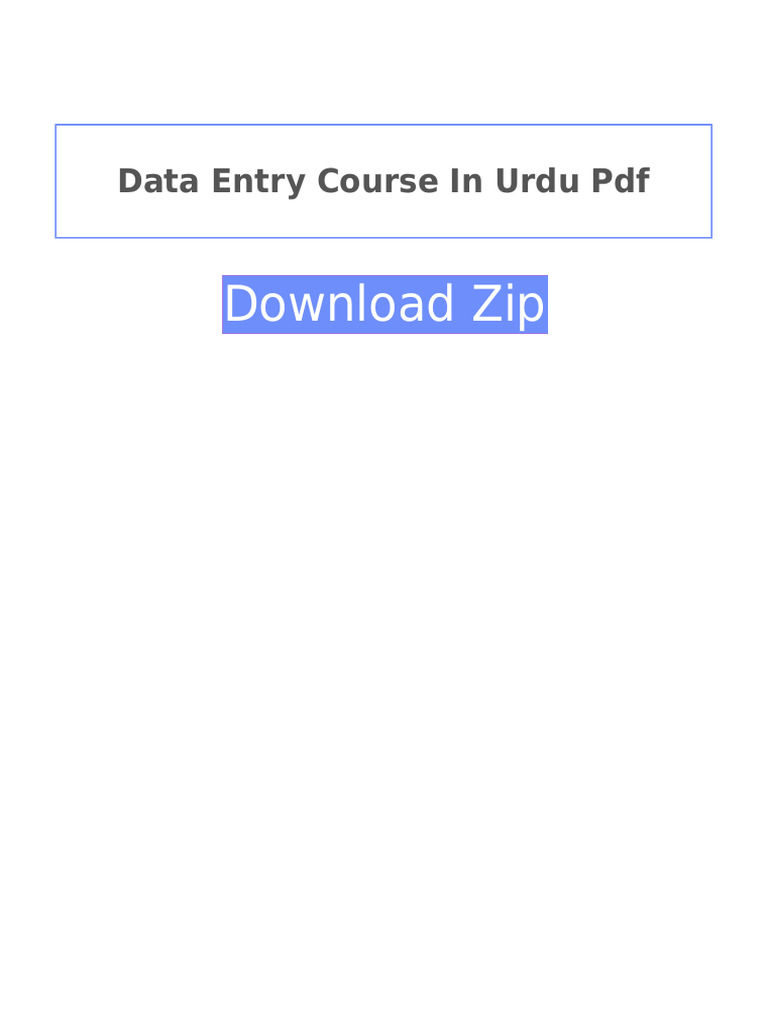 Free Data Entry Course in Urdu PDF | PDF | Metadata | Databases