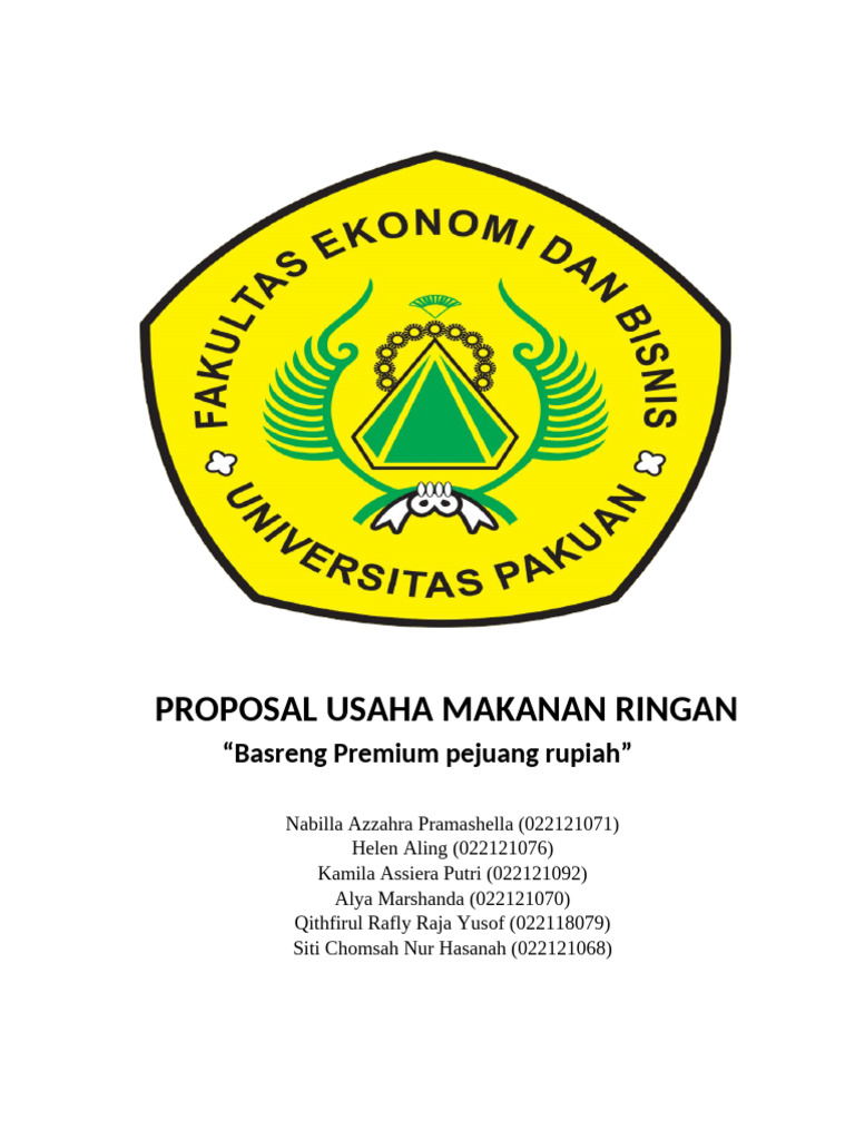 Proposal Usaha Basreng Premium Modern | PDF