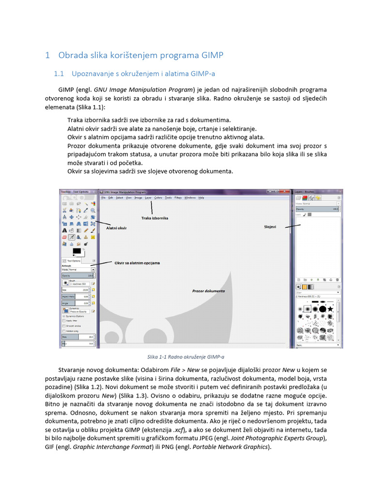 Obrada Slika Korištenjem Programa GIMP | PDF