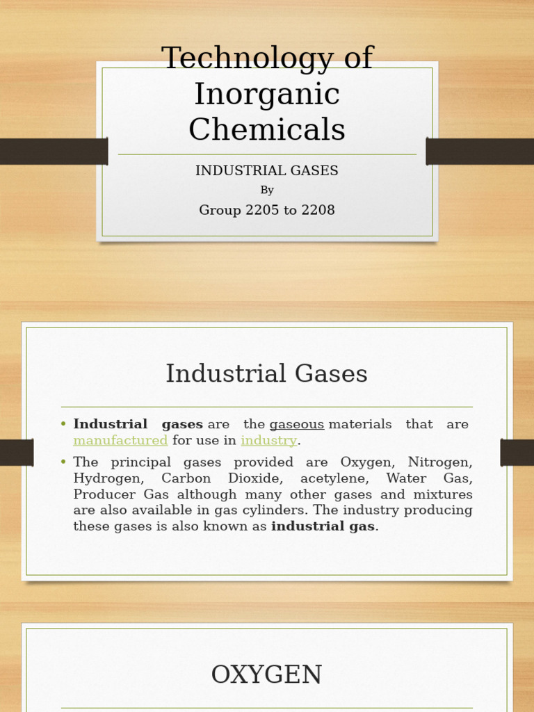 Technology of Inorganic Chemicals | PDF | Nitrogen | Oxygen