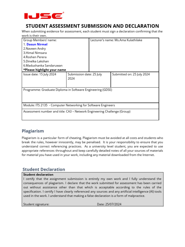 Networking Assignment | PDF | Computer Network | Smartphone