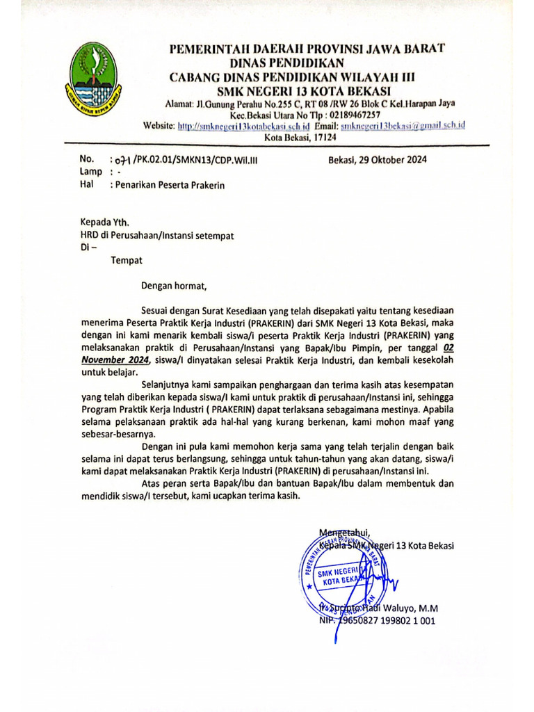 Surat Edaran PT | PDF