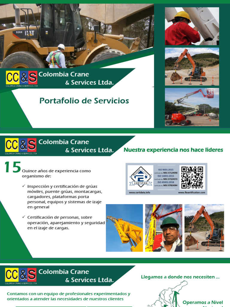 Bochure CC&S 2024-2 | PDF | Máquina elevadora | Equipo