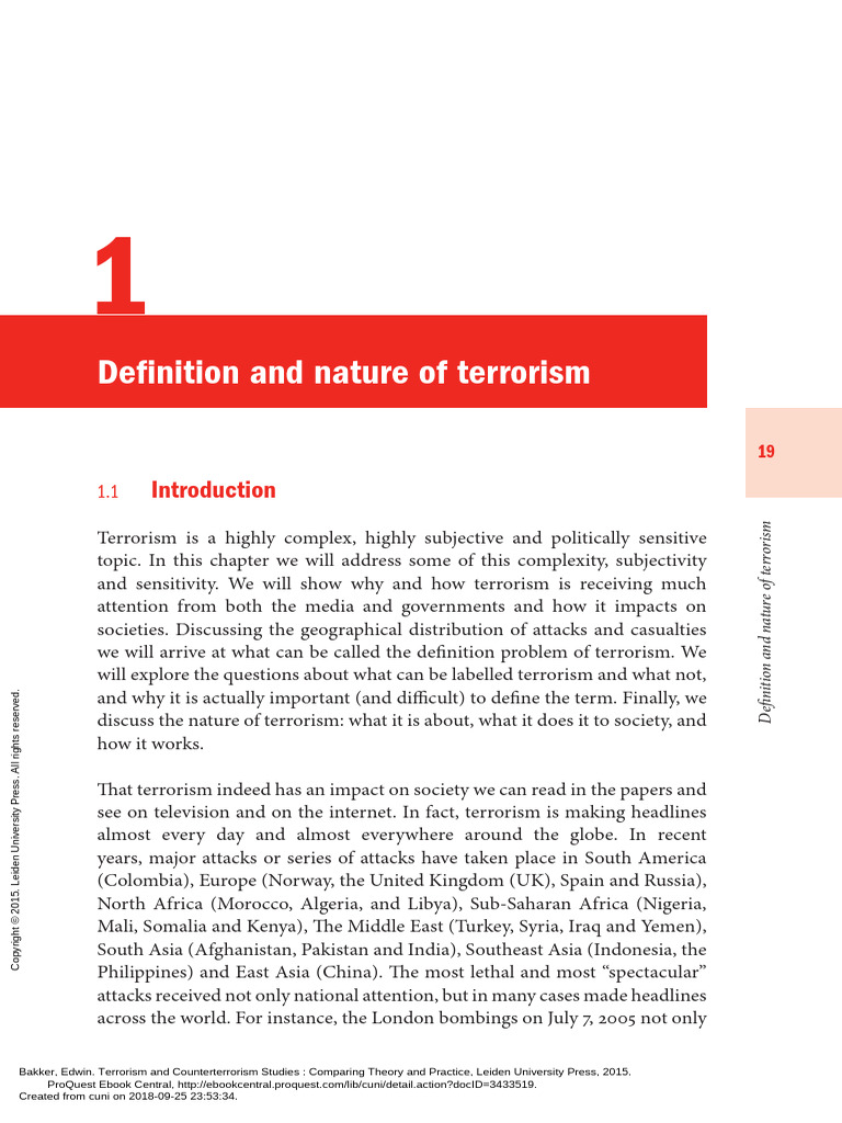 1 Definition and Nature of Terrorism | PDF | Extremism | Justice
