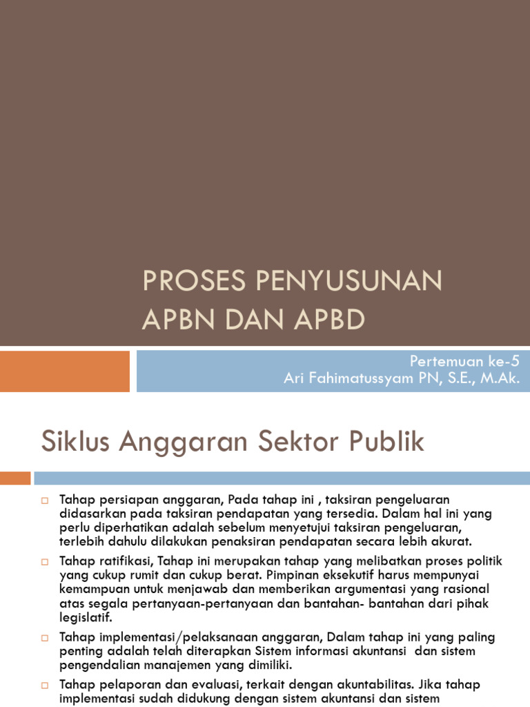 Proses Penyusunan APBD | PDF | Bisnis