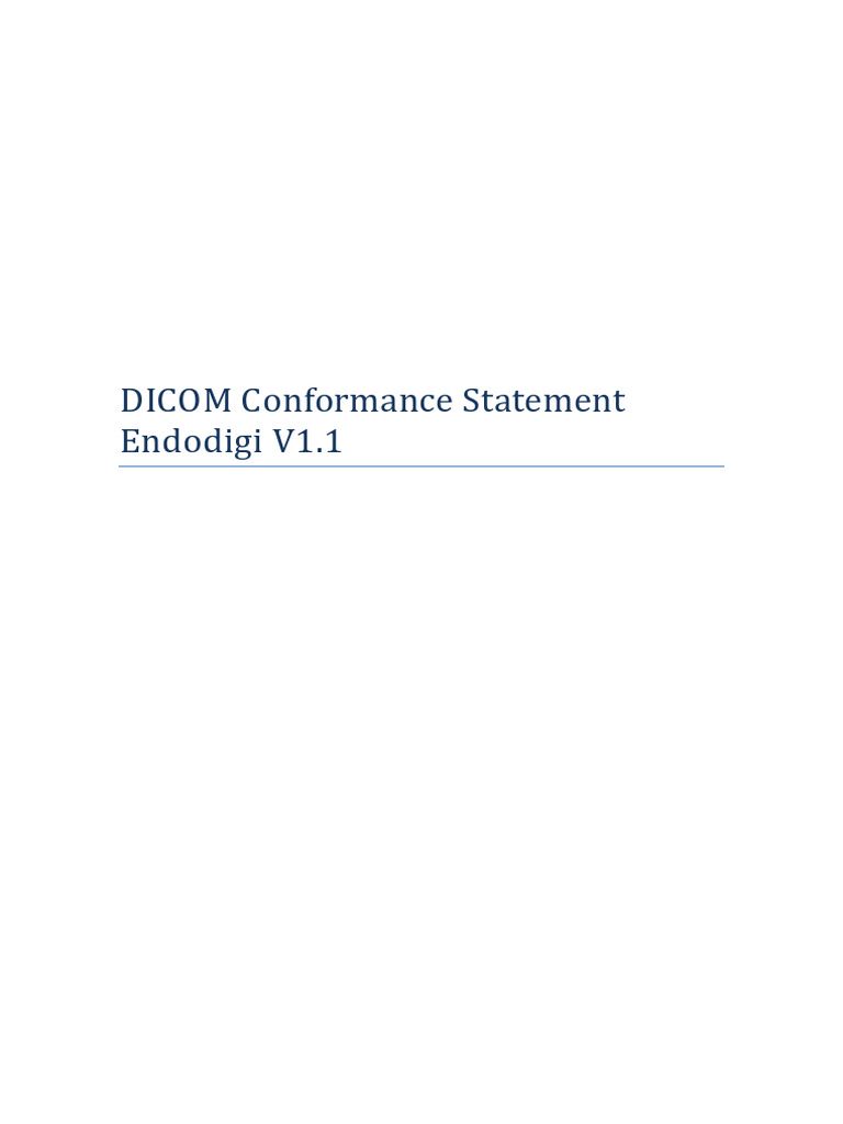 DICOM Conformance Statement | PDF | Computing | Information Technology