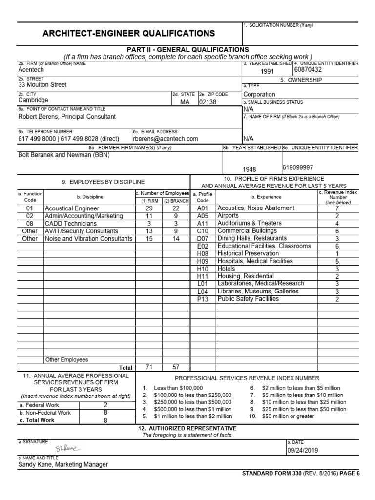 Acentech SF330-URI Narragansett Bay-Part 2-Signed | PDF | Noise | Audiology