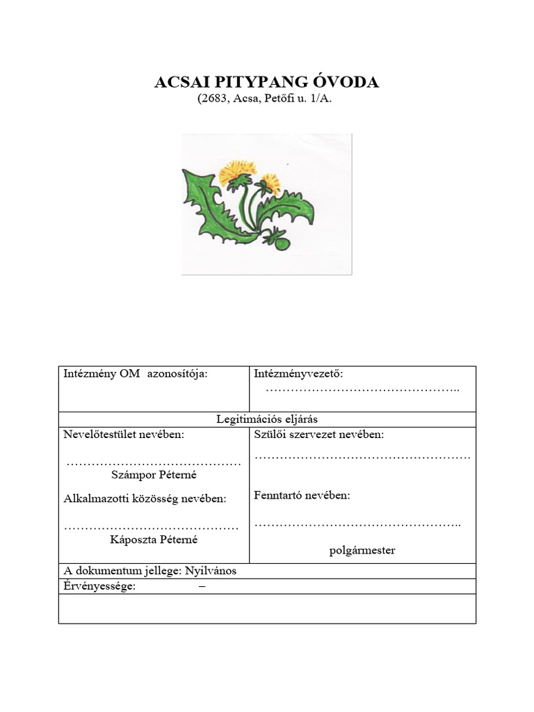 Acsa Ovoda Munkaterv 20231102 | PDF