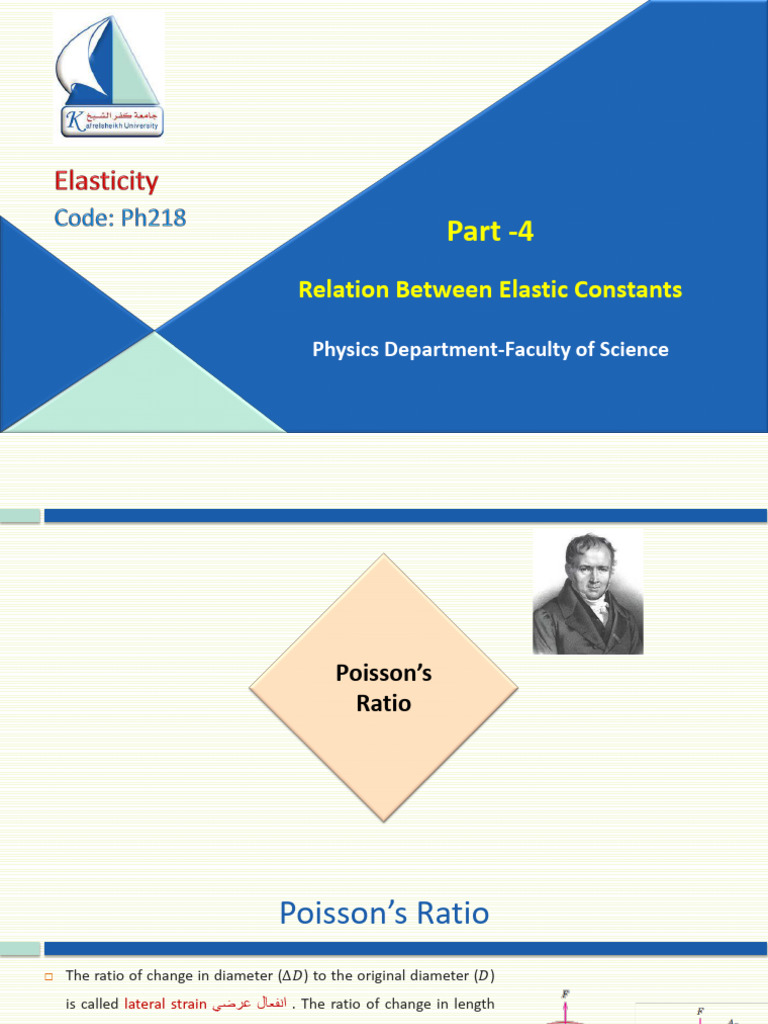 Part 4 Relation Between Elastic Constants | PDF | Materials Science | Mechanics