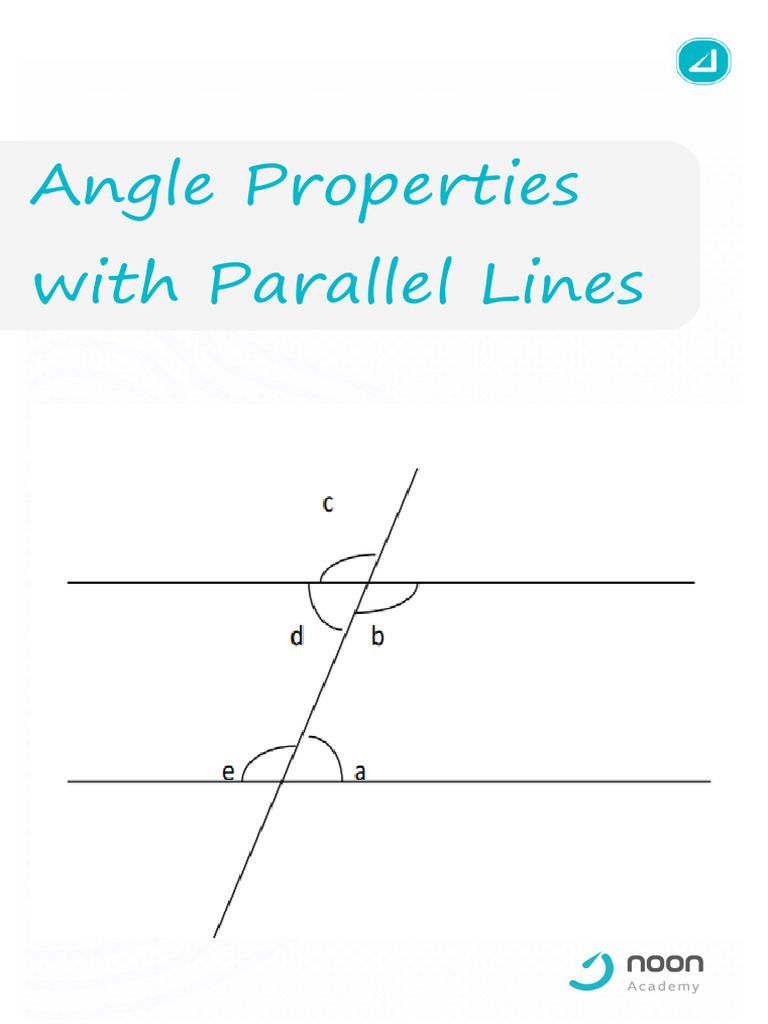 Mathematics - Angle Properties With Parallel Lines | PDF | Teaching ...