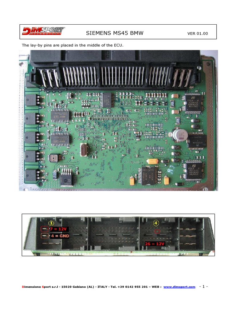 Siemens MS45 BMW ECU Connection Guide | PDF | Technology & Engineering