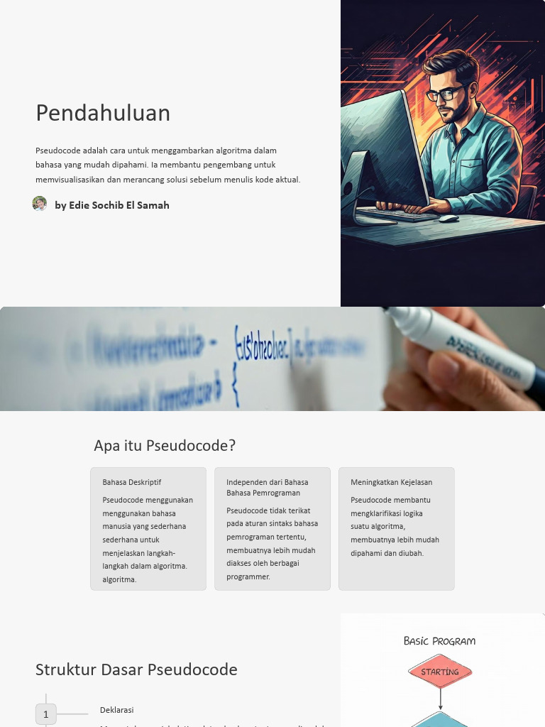 Pseudocode: Struktur dan Contoh Algoritma | PDF