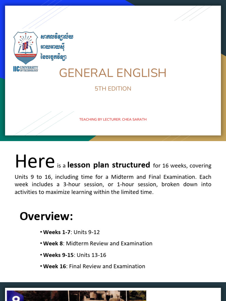 General English 5th Edition Course Plan | PDF | Clause | Grammatical Tense