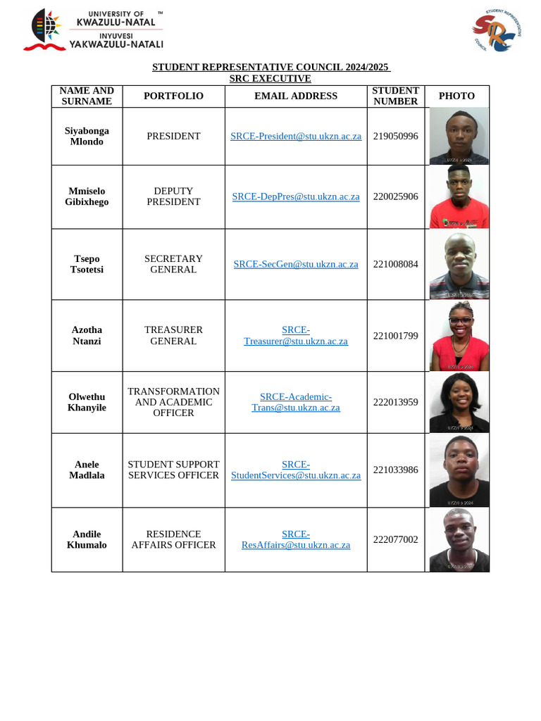 STUDENT REPRESENTATIVE COUNCIL 2024-25 | PDF | Educational Organizations | Student Organizations