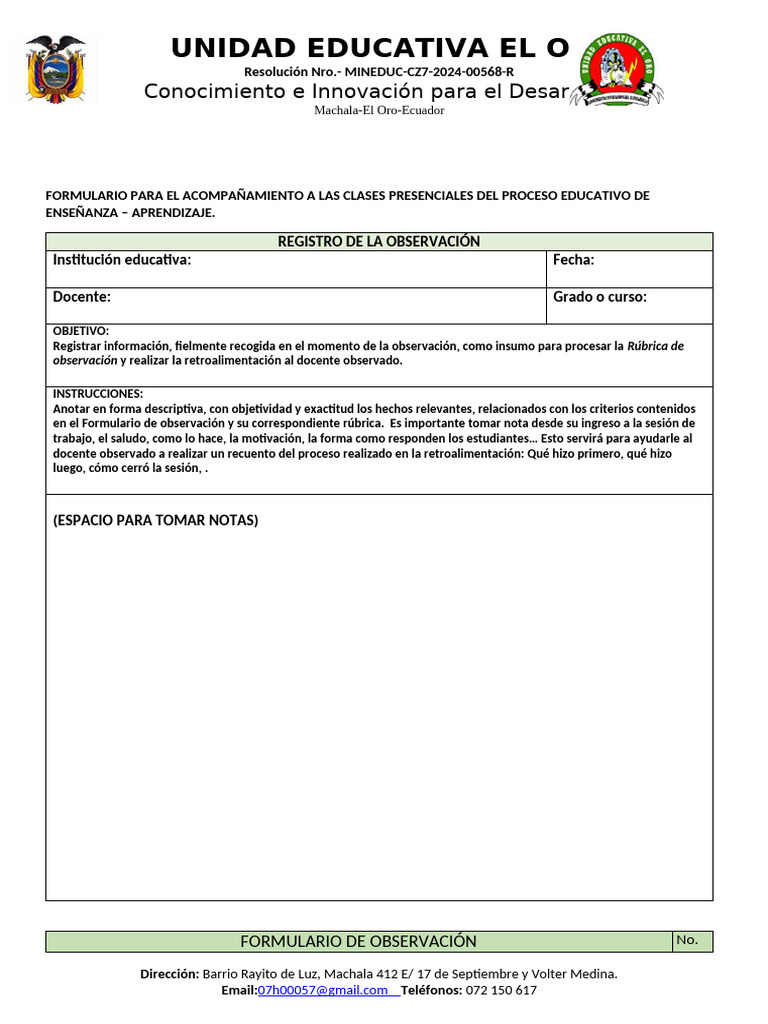Observacion Aulica 2024-2025 | PDF | Evaluación | Enseñando
