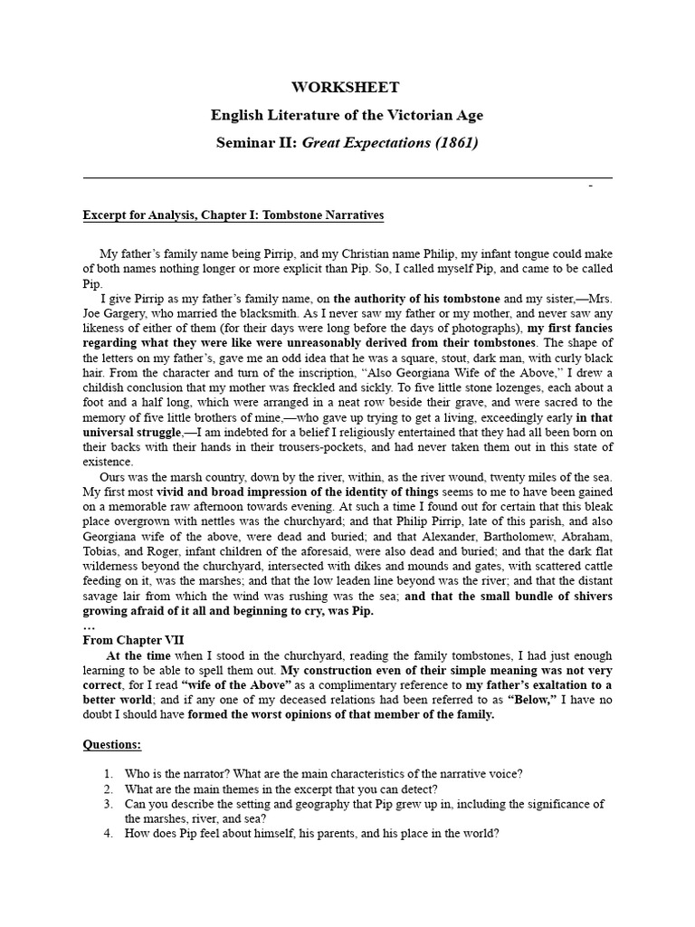 Great Expectations - Part1 | PDF | Estella (Great Expectations) | Great ...