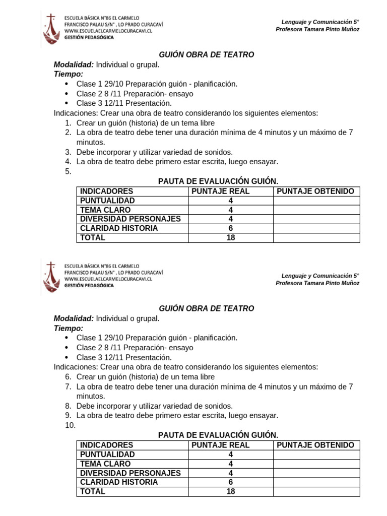 Guión Teatro Pdf