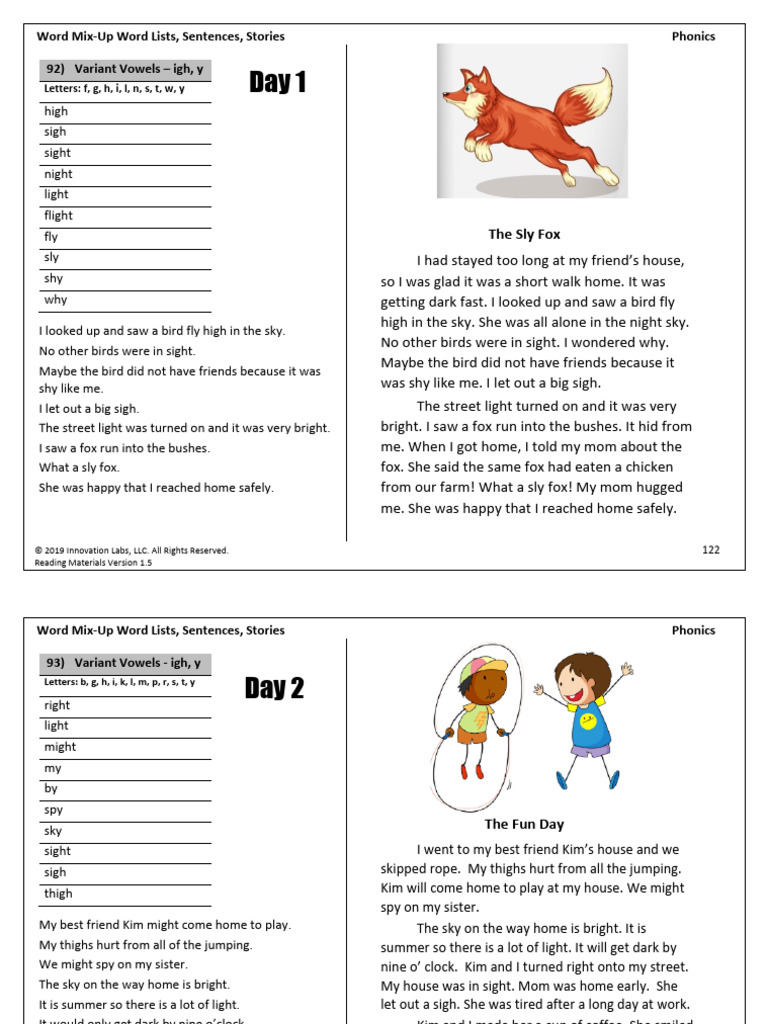 2nd Grade VT Word Mix-Up Stories copy | PDF | Phonics