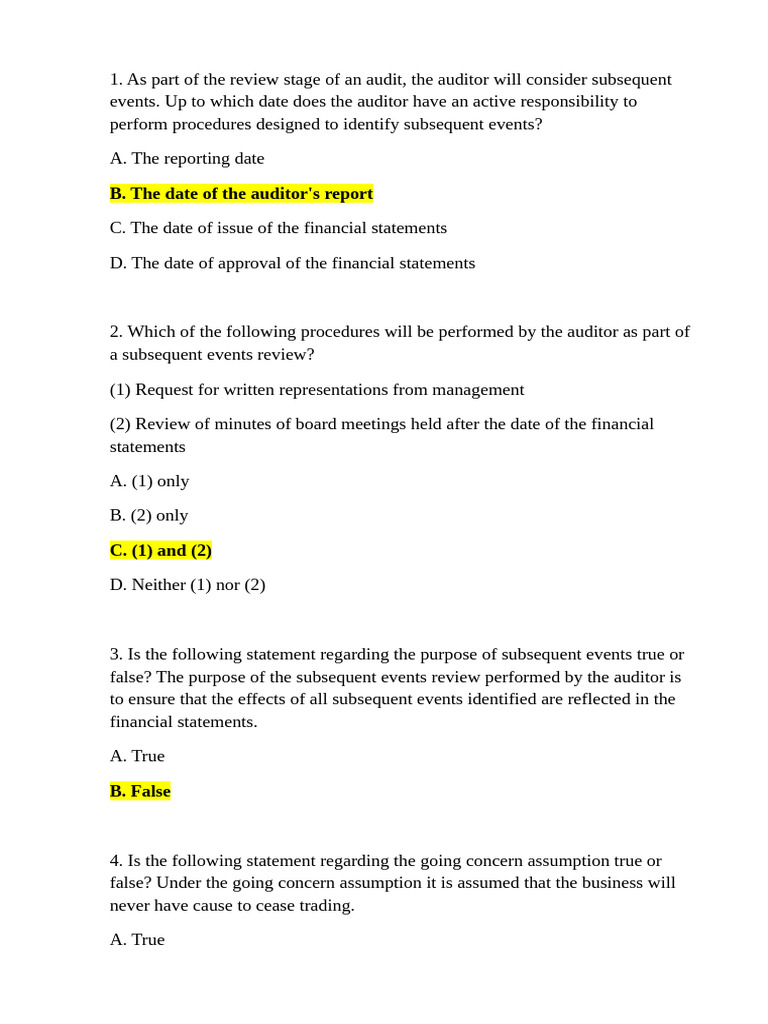 Alo_5 | PDF | Auditor's Report | Going Concern