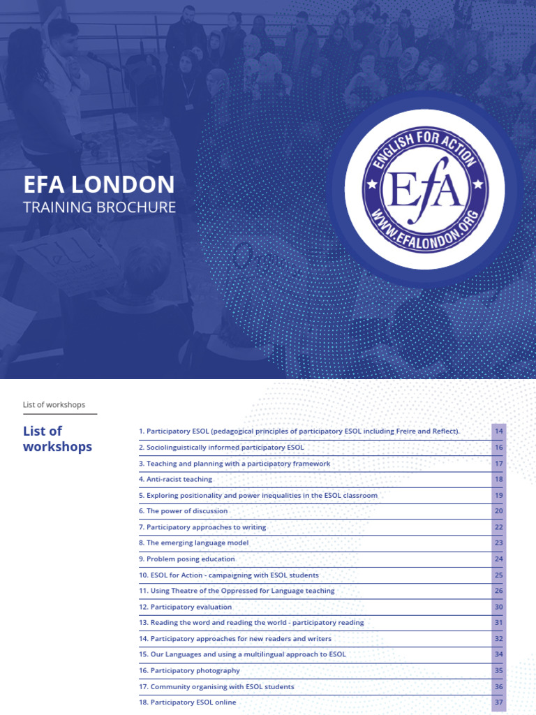 EFA London Training Brochure | PDF | English As A Second Or Foreign ...