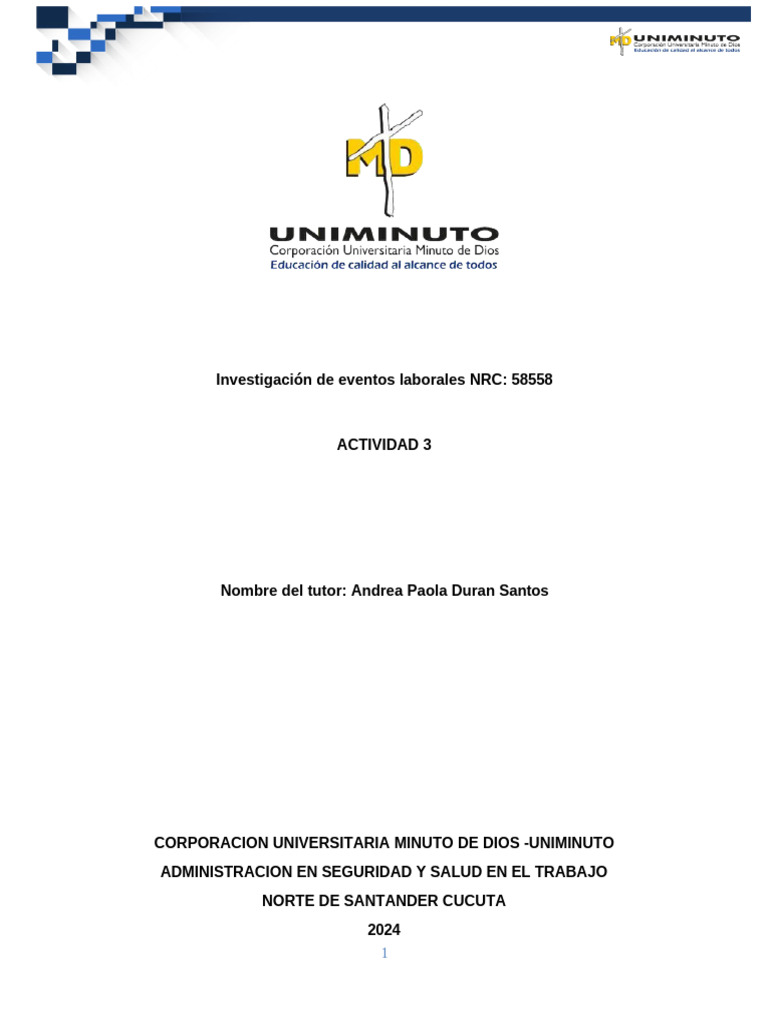 Actividad 3 Entregable Investigacion de Eventos Laborales | PDF ...