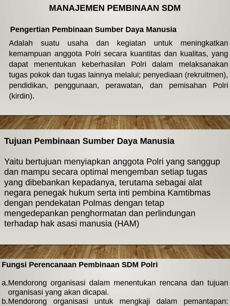 Managemen Pembinaan Polri SDM 1 | PDF