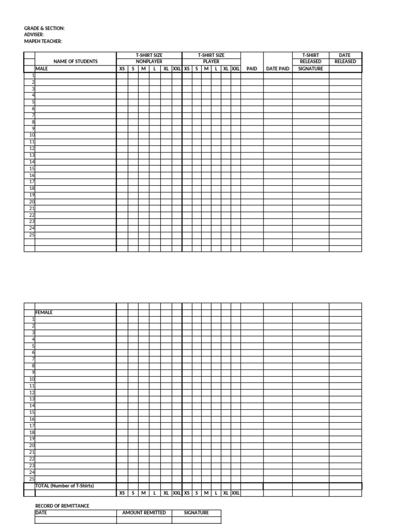 Record Intrams 2024 T Shirt | PDF