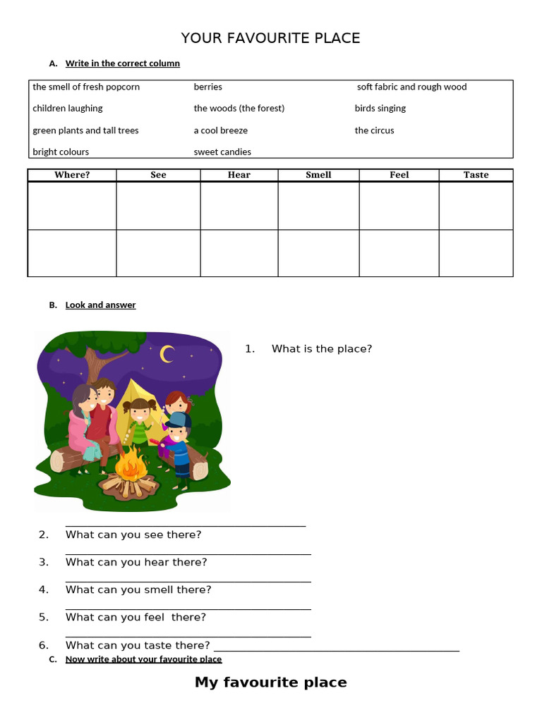 Describing Places Writing Creative Writing Tasks - 111722 | PDF